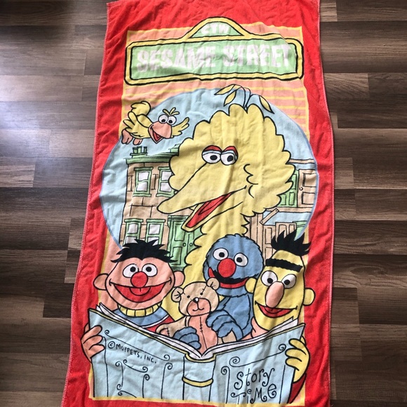 Sesame Street | Bath | Vintage Sesame Street Towel Rare Jim Hensen Big ...